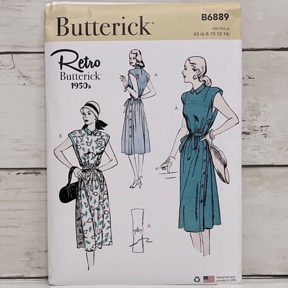 Butterick | Dresses | 5 For 25 Butterick Retro 95s B6889 Sewing Pattern ...